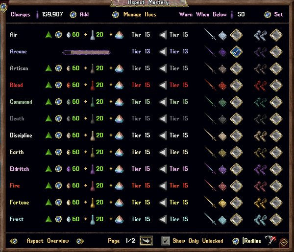 Aspect Mastery - Fiend's Outlands Wiki